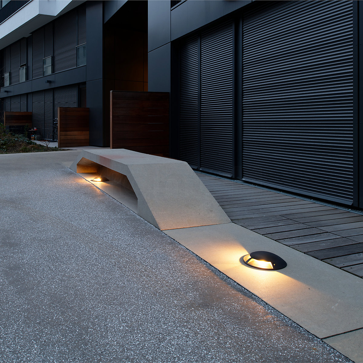 Projecteur encastré Bega 77089 - Lampe au sol 1x180° LED