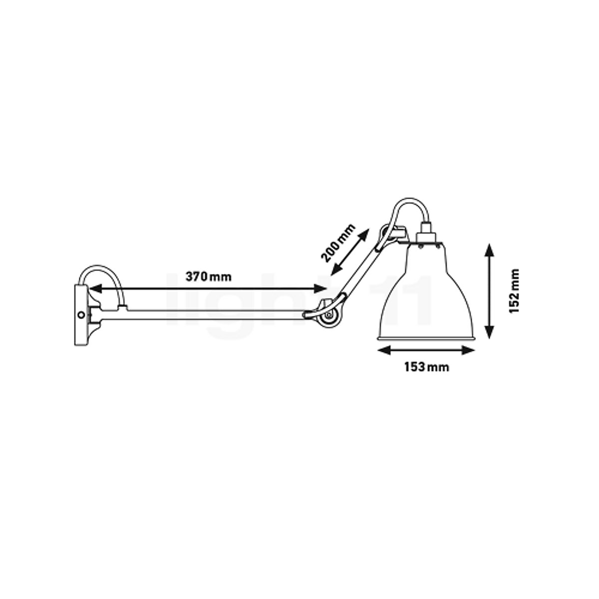 DCW Lampe Gras No 204 L40 Wandleuchte kaufen bei light11.de