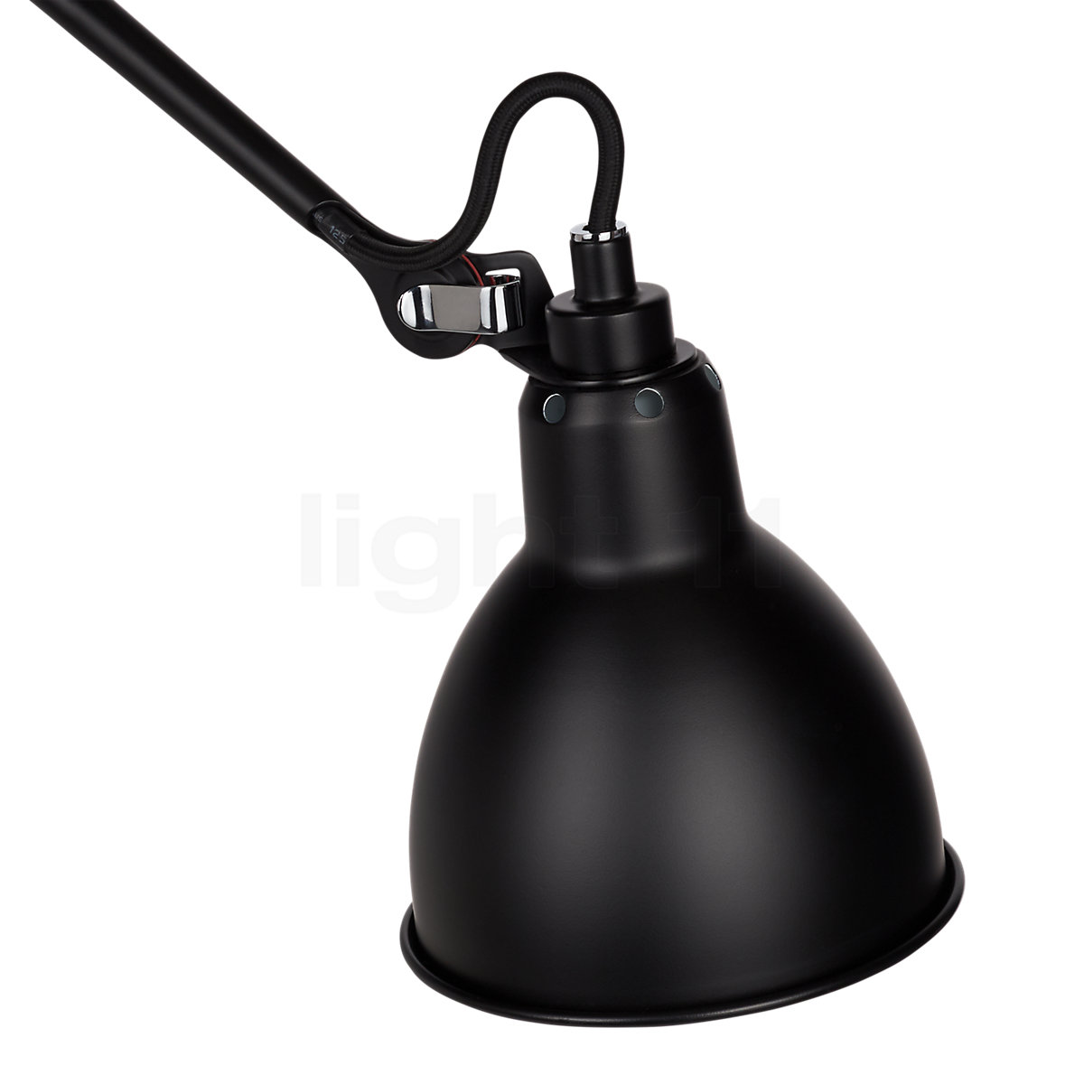 DCW Lampe Gras No 304 L 40 Applique noire - light11.fr