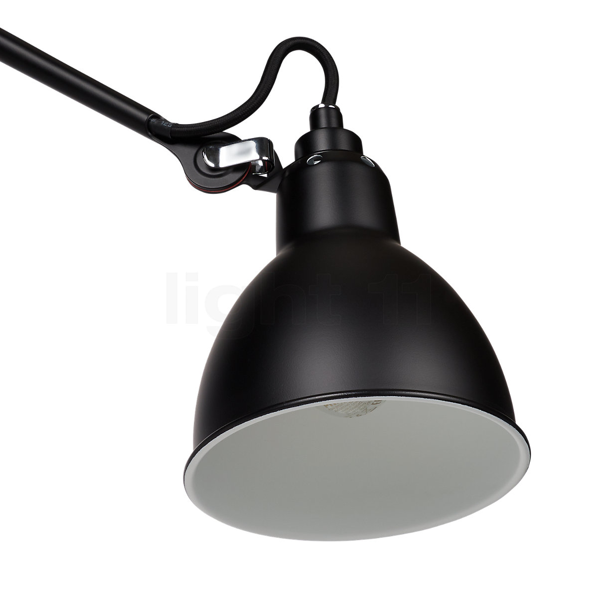 DCW Lampe Gras No 304 L 40 Applique noire - light11.fr