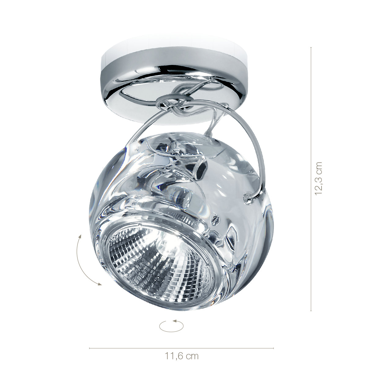 Buy Fabbian Beluga Colour 1-lamp wall/ceiling light at