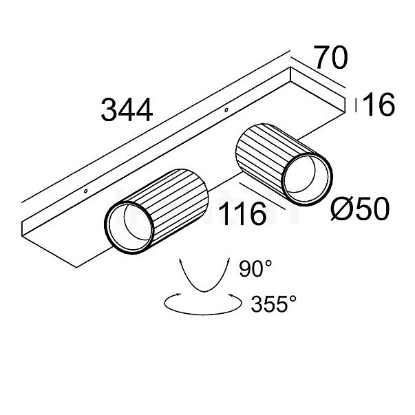 Delta Light Hedra On Deckenleuchte 2-flammig LED kaufen