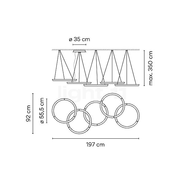 Vibia Halo Circular Pendelleuchte LED 5-flammig kaufen
